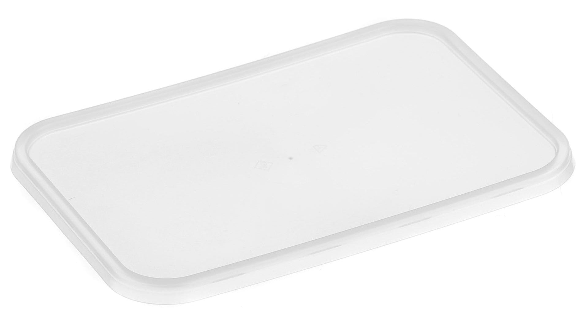 Genfac Rectangular Ribbed Container Lid – The Packaging Corp.